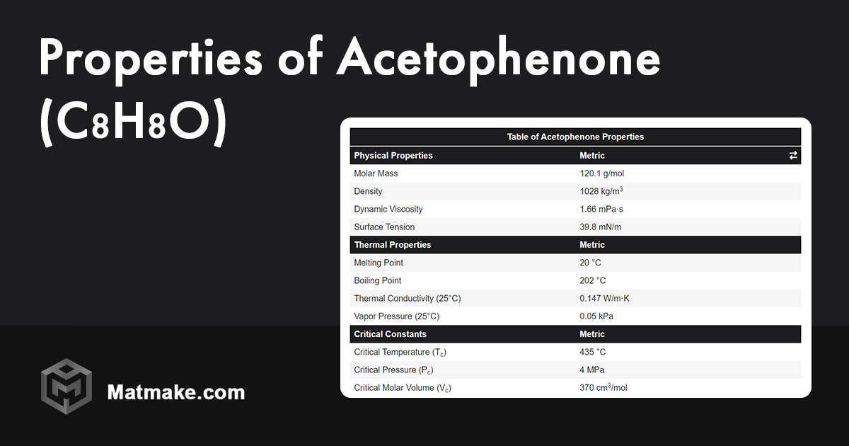 Acetophenone - Properties