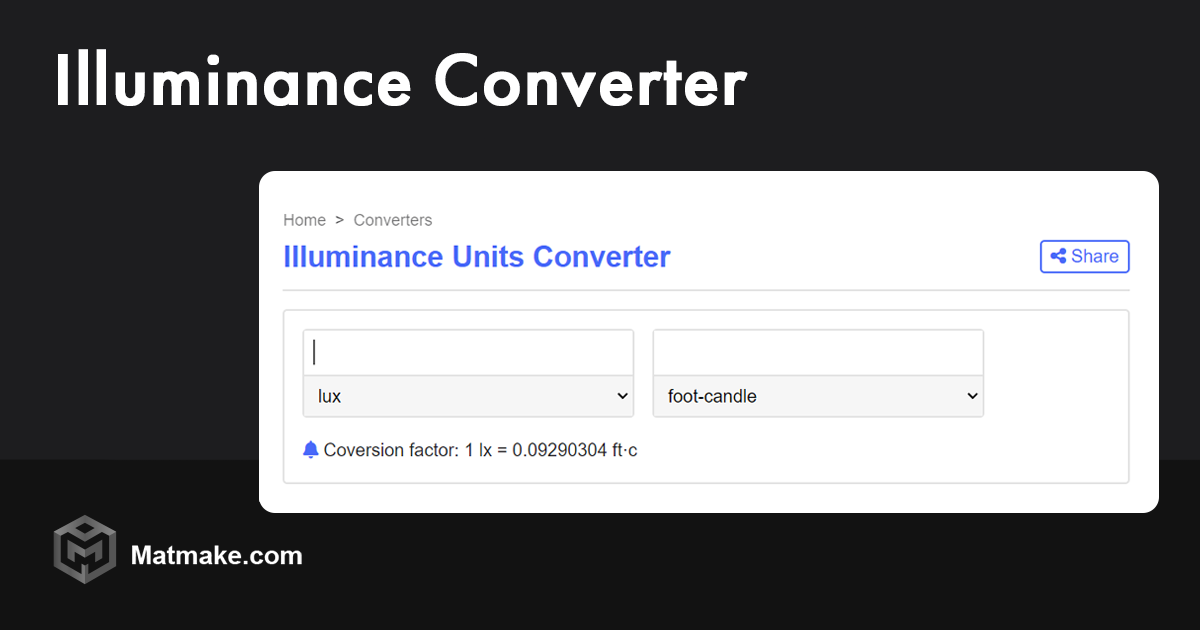 Illuminance Converter - Matmake